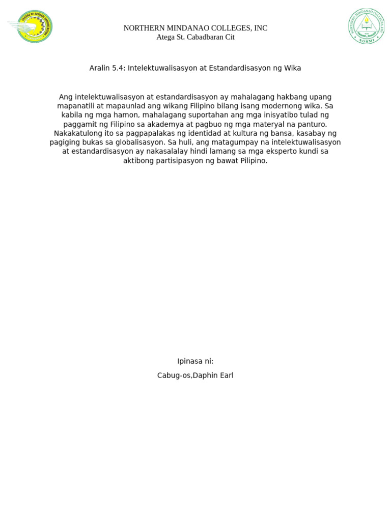 Cabug Os, Reflection | PDF