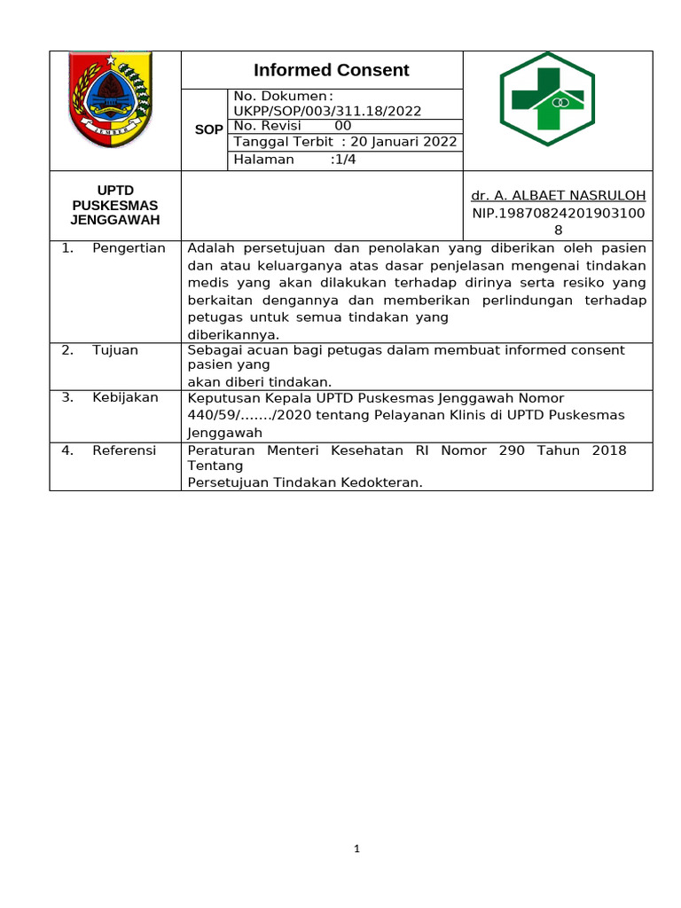 1. SOP INFORMED CONSENT | PDF