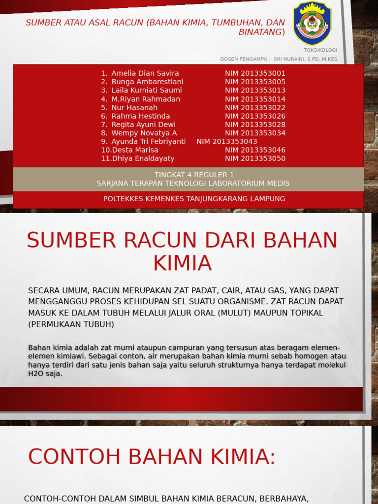 Kel 2 - T4D4R1 - Sumber Atau Asal Racun | PDF