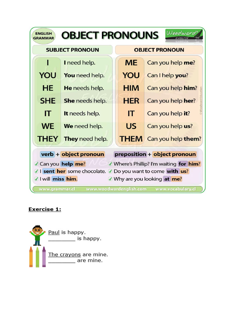 Pronouns - Easy | PDF