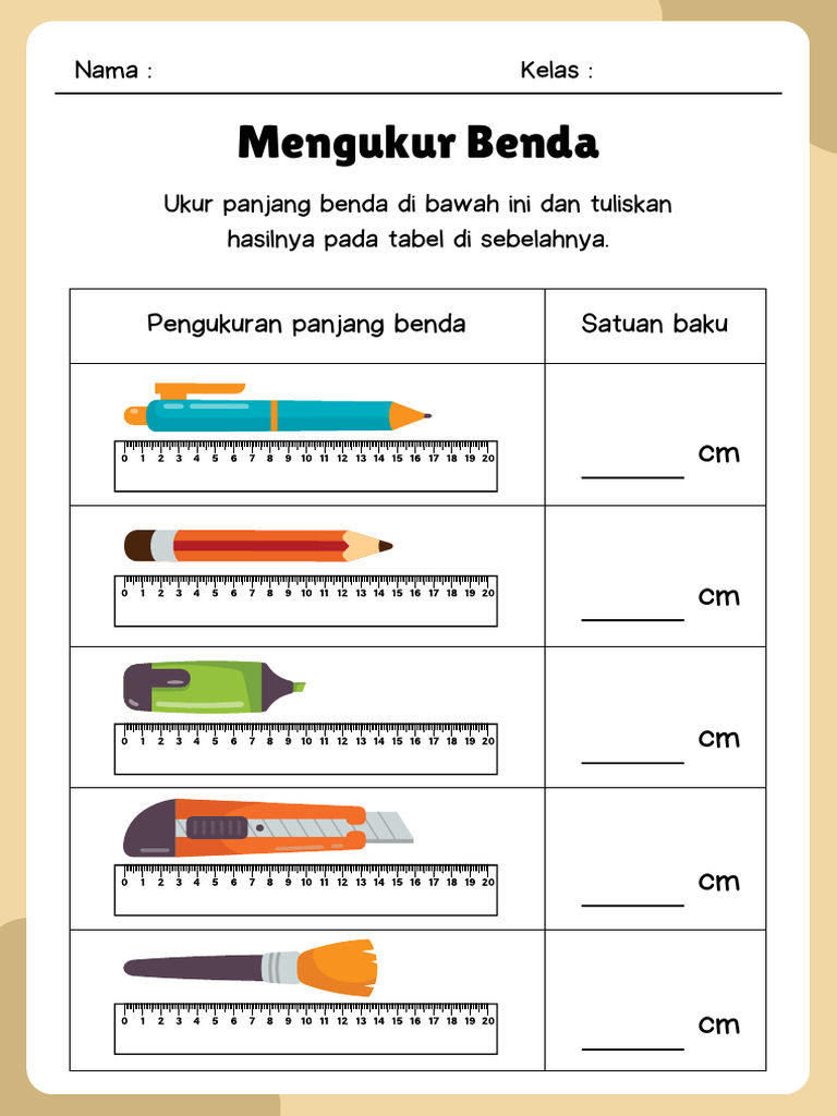 LKPD Materi Pengukuran (Panjang) Kelas 2A | PDF