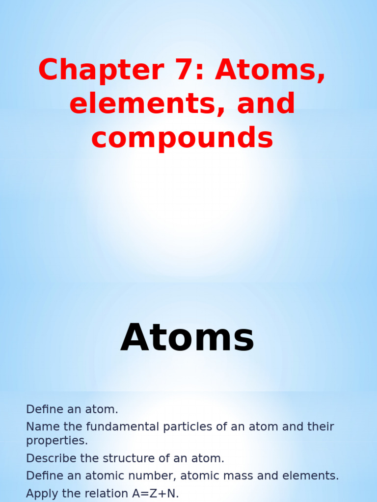 8AL Chem Atoms | PDF | Atoms | Proton