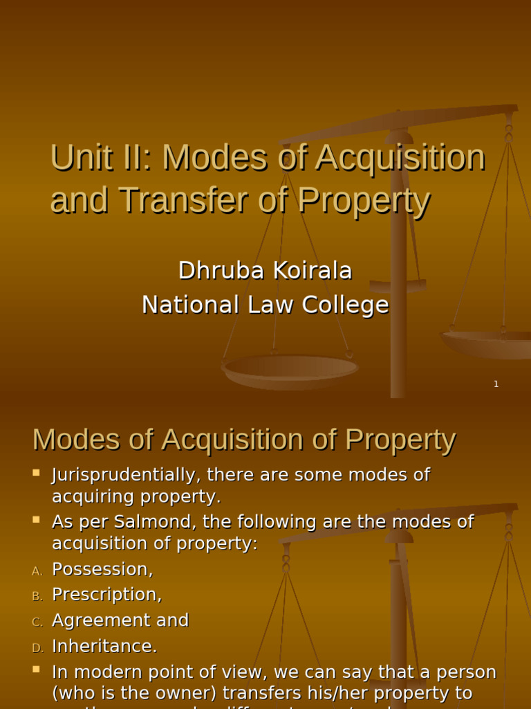 Property Acquisition Methods Explained | PDF | Easement | Adverse ...