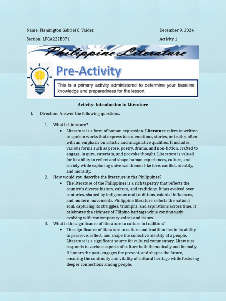 Literature Overview and Key Concepts | PDF | Poetry | Prose