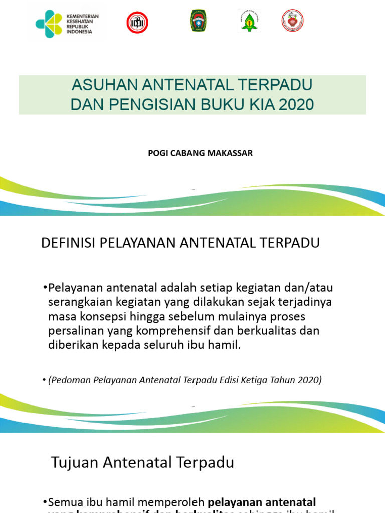 Asuhan Antenatal Terpadu dan Buku KIA | PDF