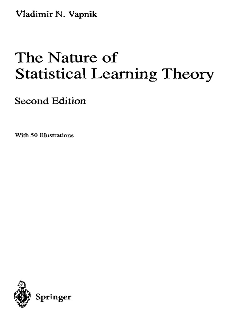 Vapnik 1998, Statistical Learning Theory | PDF