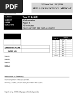 Grade 7 Maths Final Exam 2025 | PDF | Area | Circle