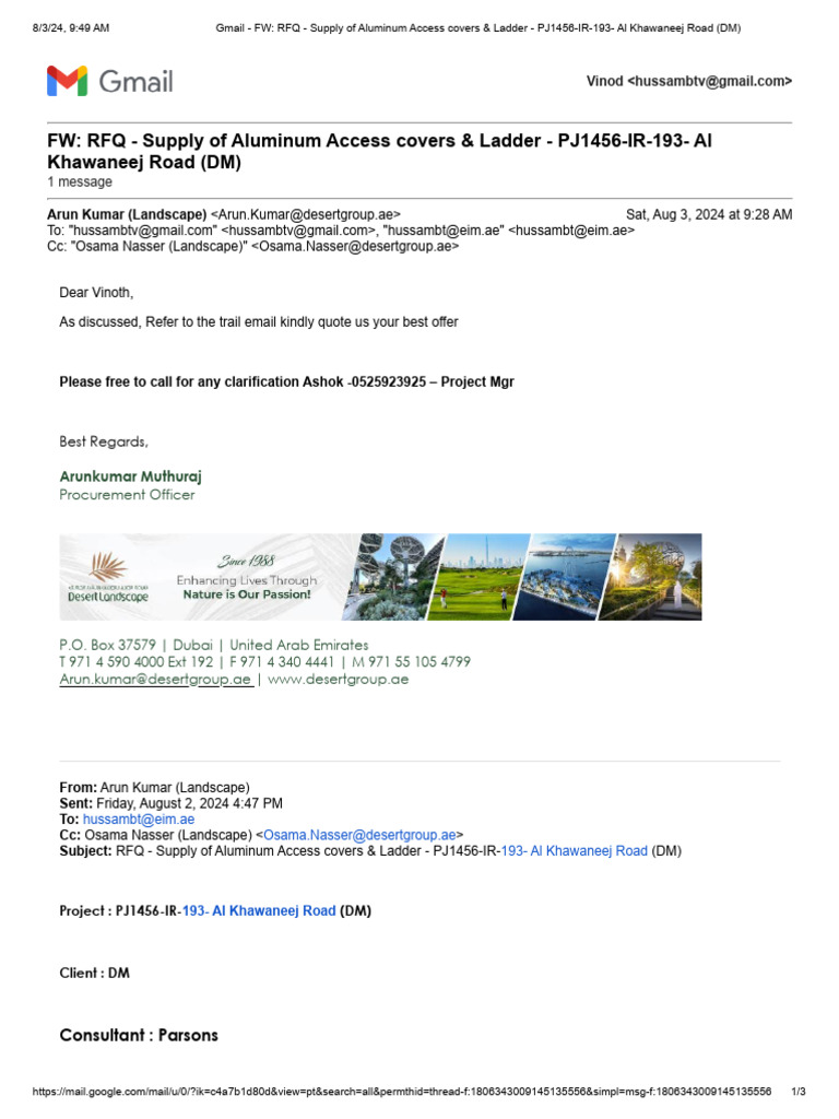 Aluminum Covers & Ladders RFQ | PDF | Aluminium