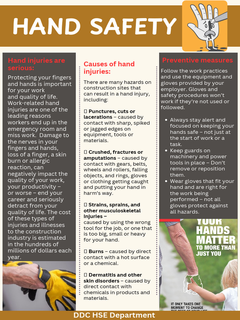 H&S Campaign - Hand Safety | PDF | Hand | Glove