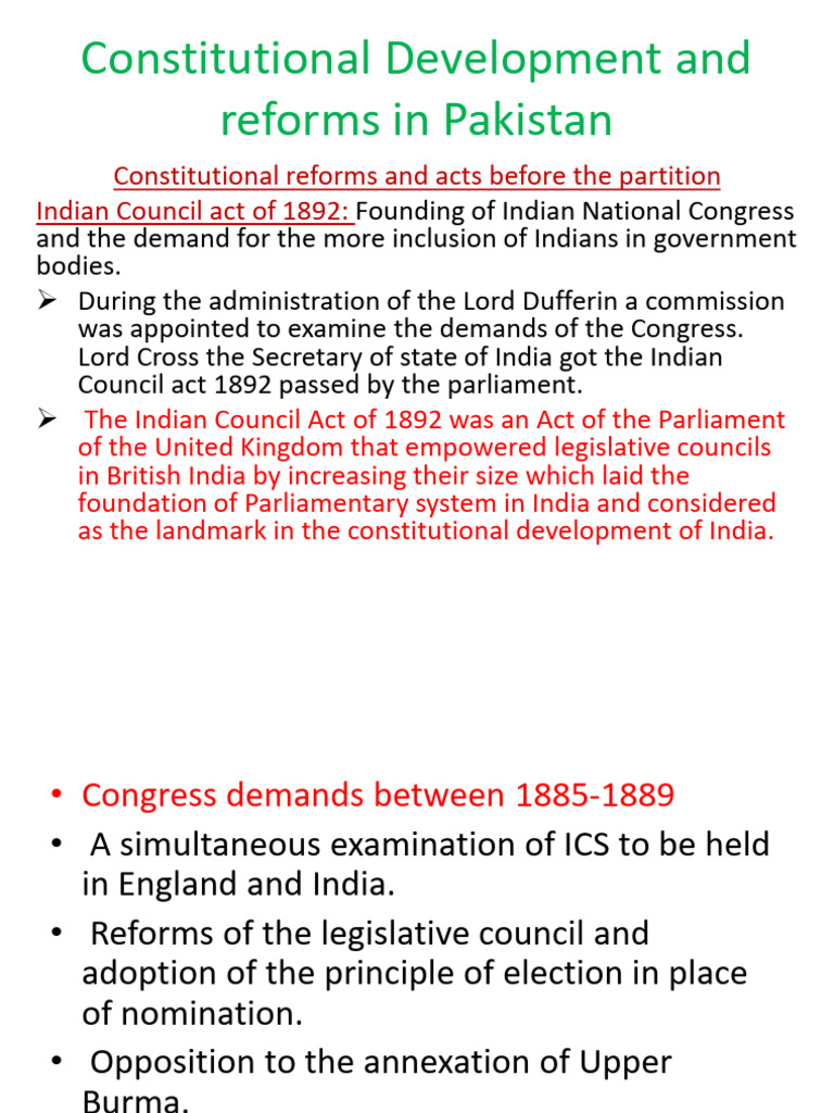 Constitutional Reforms in Pakistan History | PDF | Government ...