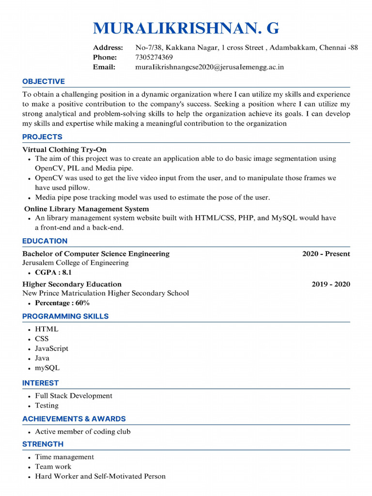 Resume | PDF