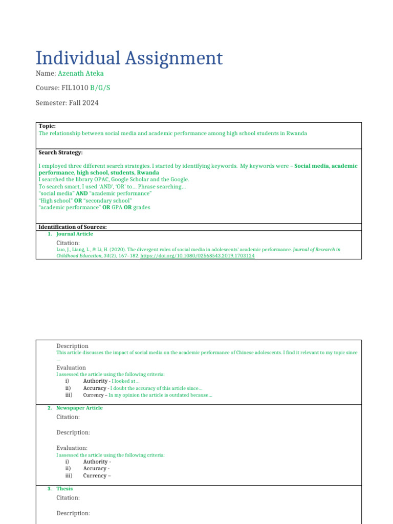 FIL Submission Template | PDF