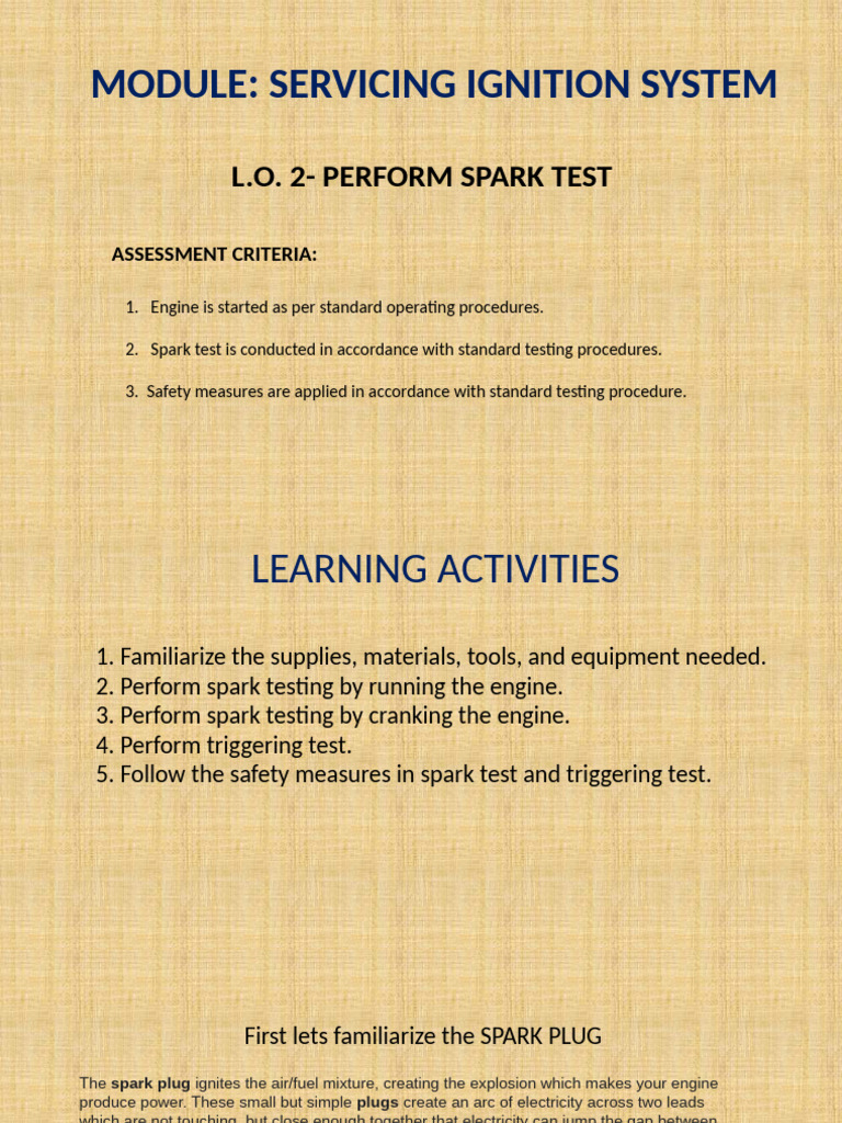 Presentation On Spark Plug Functions | PDF