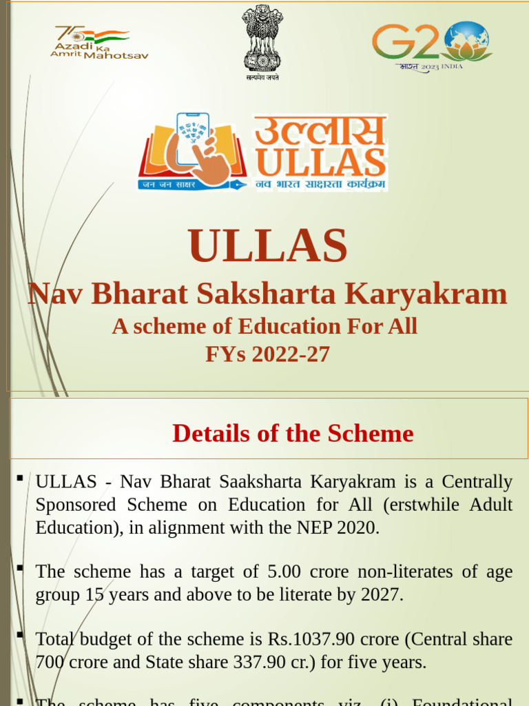 Aug 07, 2023 - ULLAS PPT For Review Meeting | PDF | Politics Of India | Government Of India