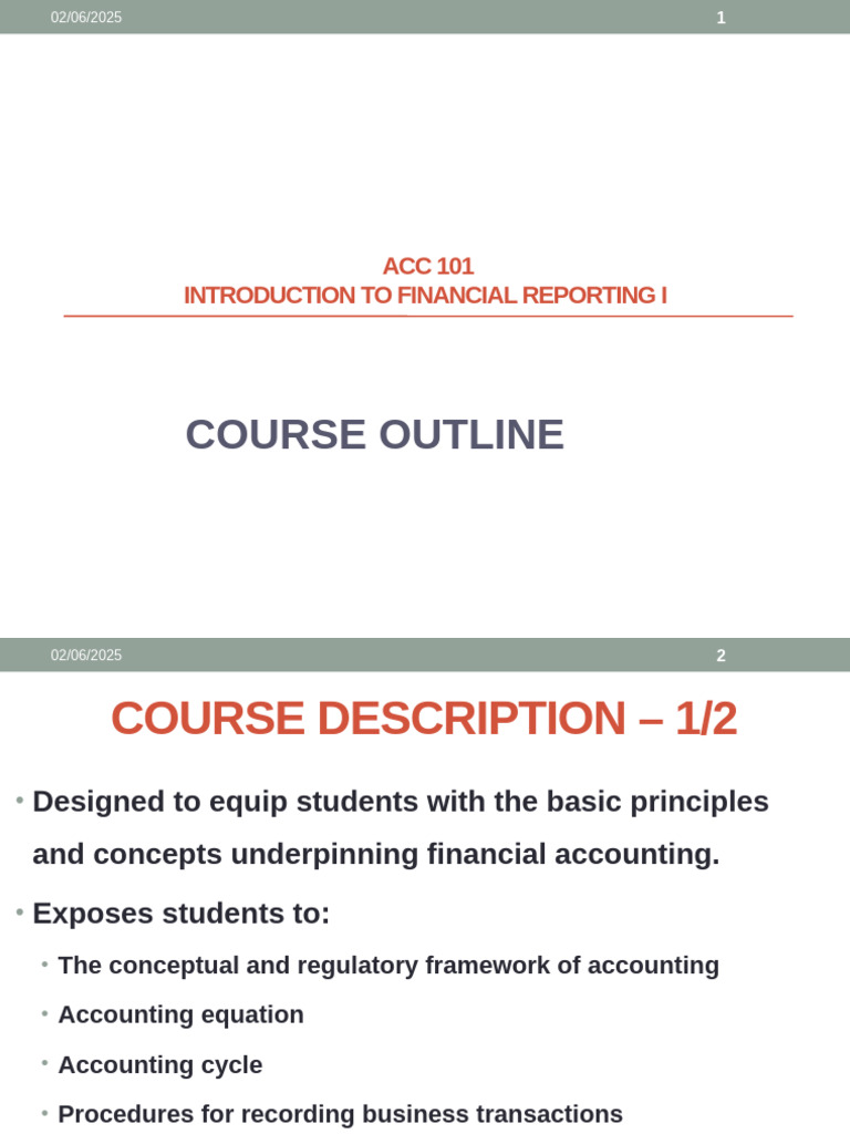 Introduction To Financial Reporting I | PDF | International Financial ...