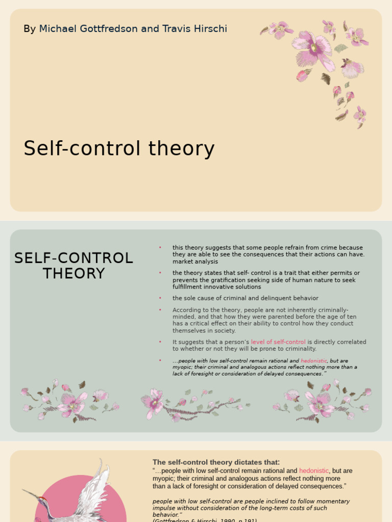 Self-control theory ppt | PDF | Self Control | Self-Management