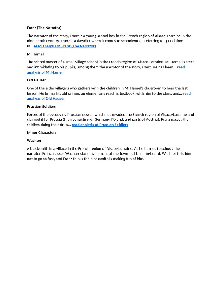 character analysis | PDF