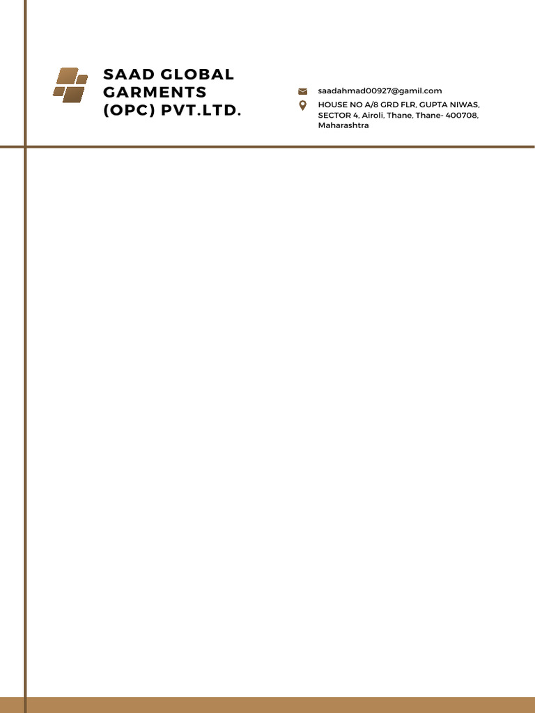 Brown Minimalist Business Formal Company Letterhead | PDF