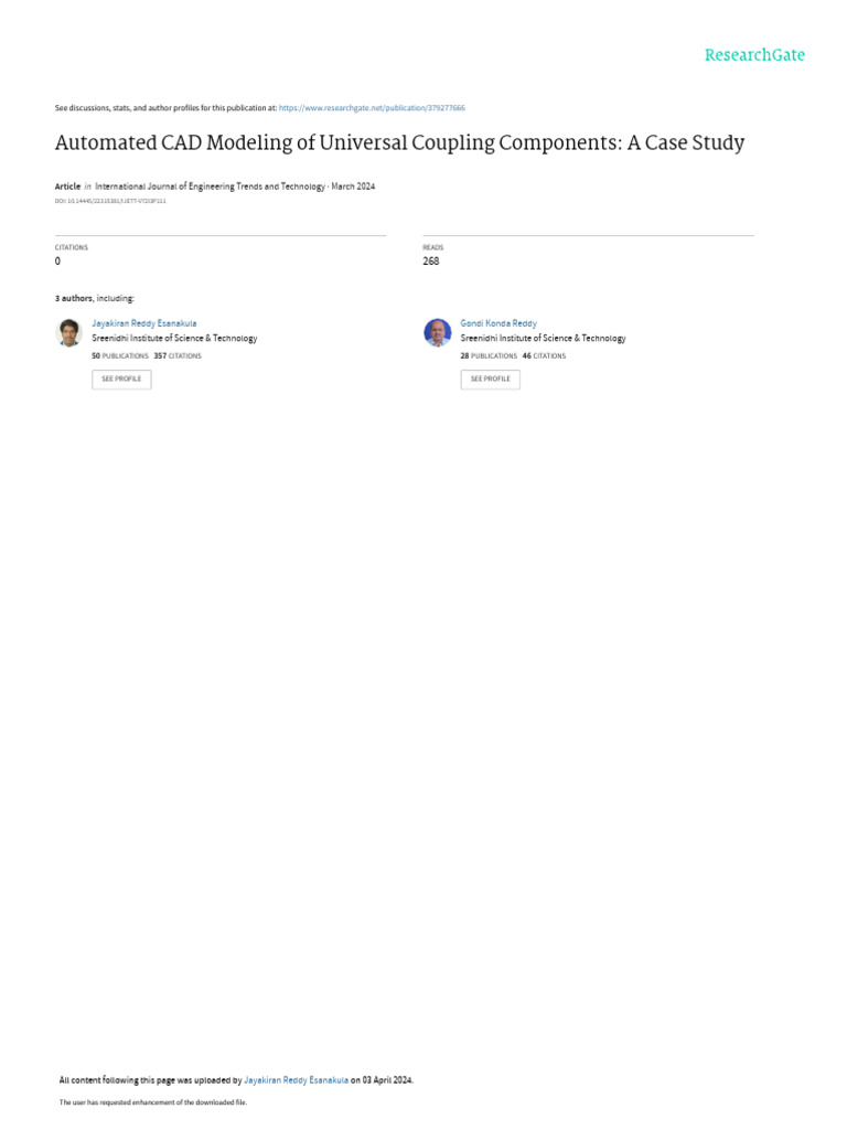 Automated CAD Modeling of Universal Coupling Components: A Case Study ...