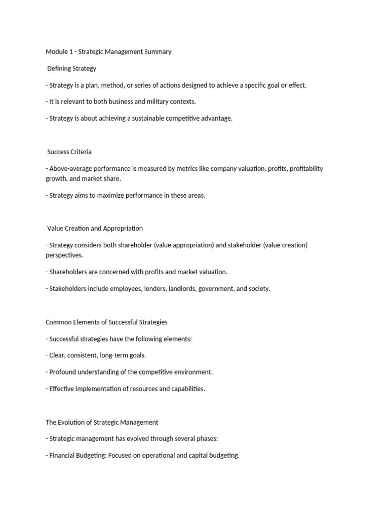 Strategic Reviewer 1-2 | PDF | Strategic Management | Business Economics