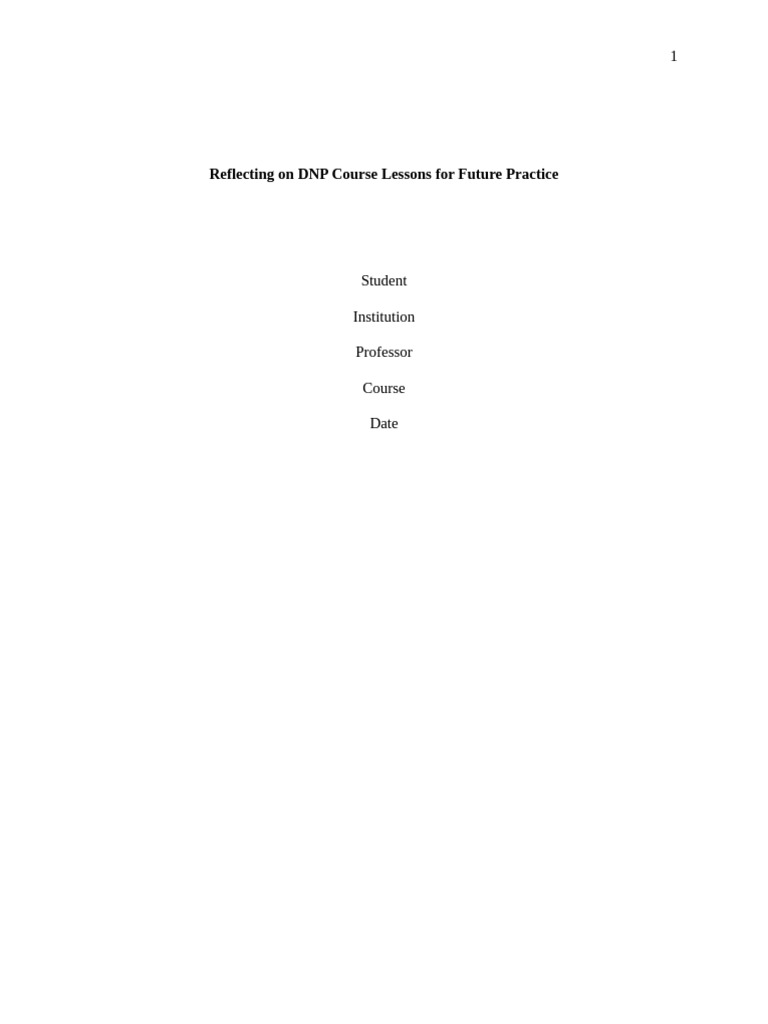 DNP Course Insights for Nursing Leaders | PDF | Evidence Based Medicine | Evidence Based Practice