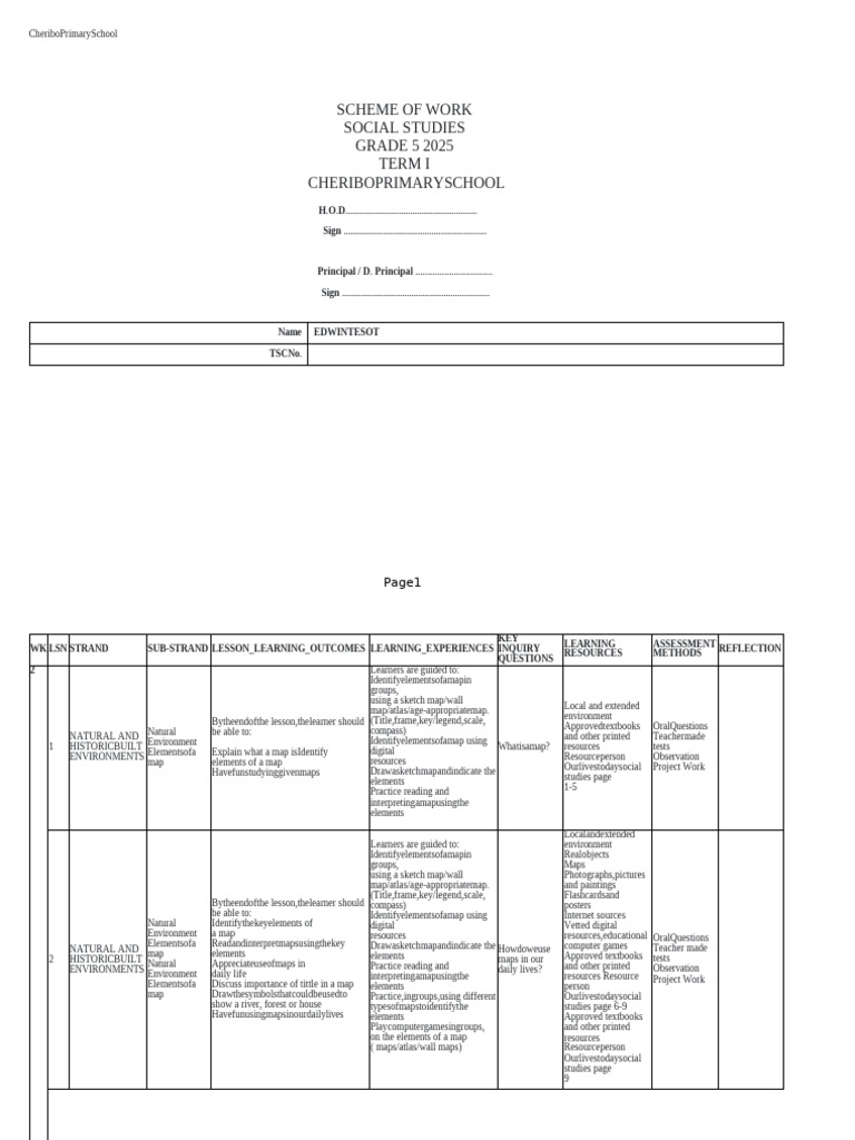 Social Studies - Grade 5 | PDF | Map | Teachers