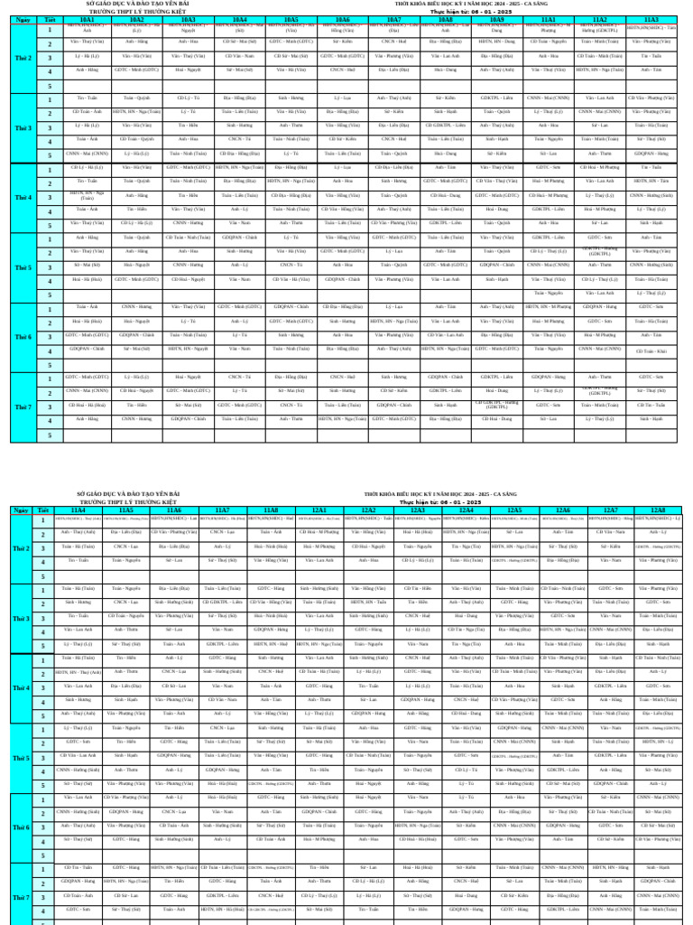 18.-TKB-Tuần-18TỪ-06-01-2025 | PDF