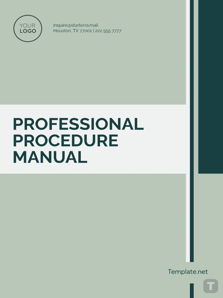 Professional Procedure Manual Template | PDF