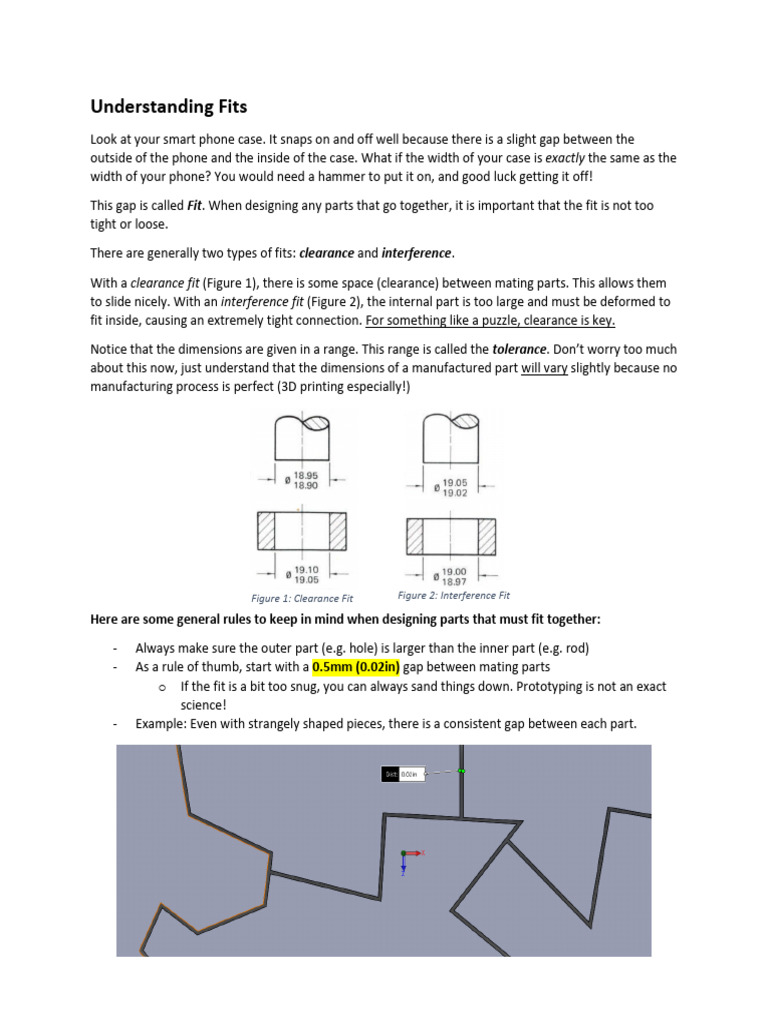 Understanding Fit in 3D Printing | PDF | Engineering Tolerance | 3 D ...