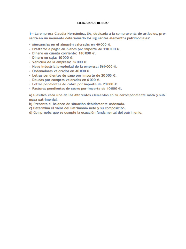 Ejercicio de Repaso 2 | PDF