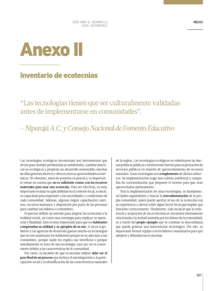 Ecotecnias para el Desarrollo Sustentable | PDF | Sustentabilidad ...