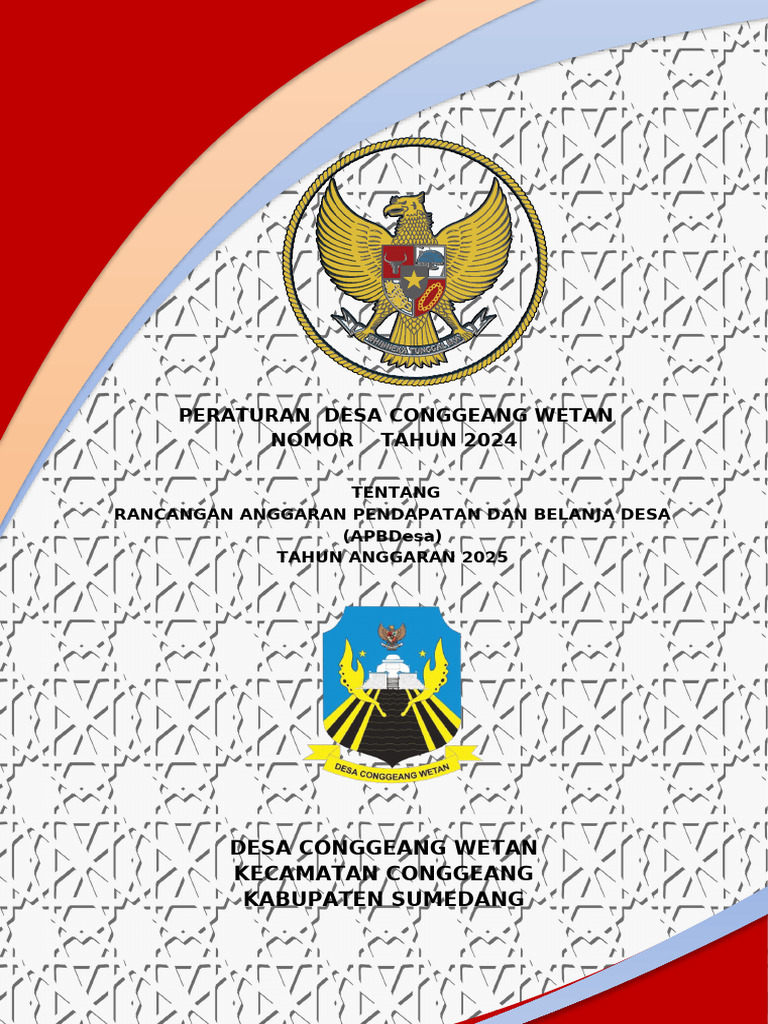 Cover Draft Apbdes 2025 | PDF