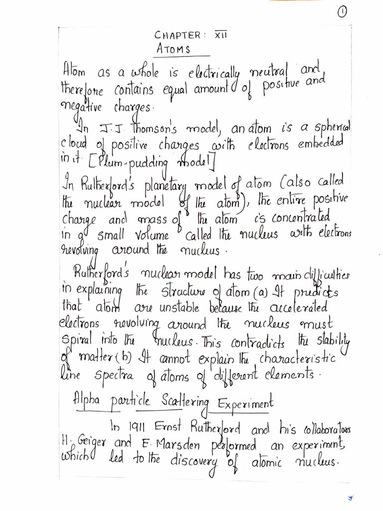 Chapter-12 Atoms | PDF | Physics | Physical Phenomena