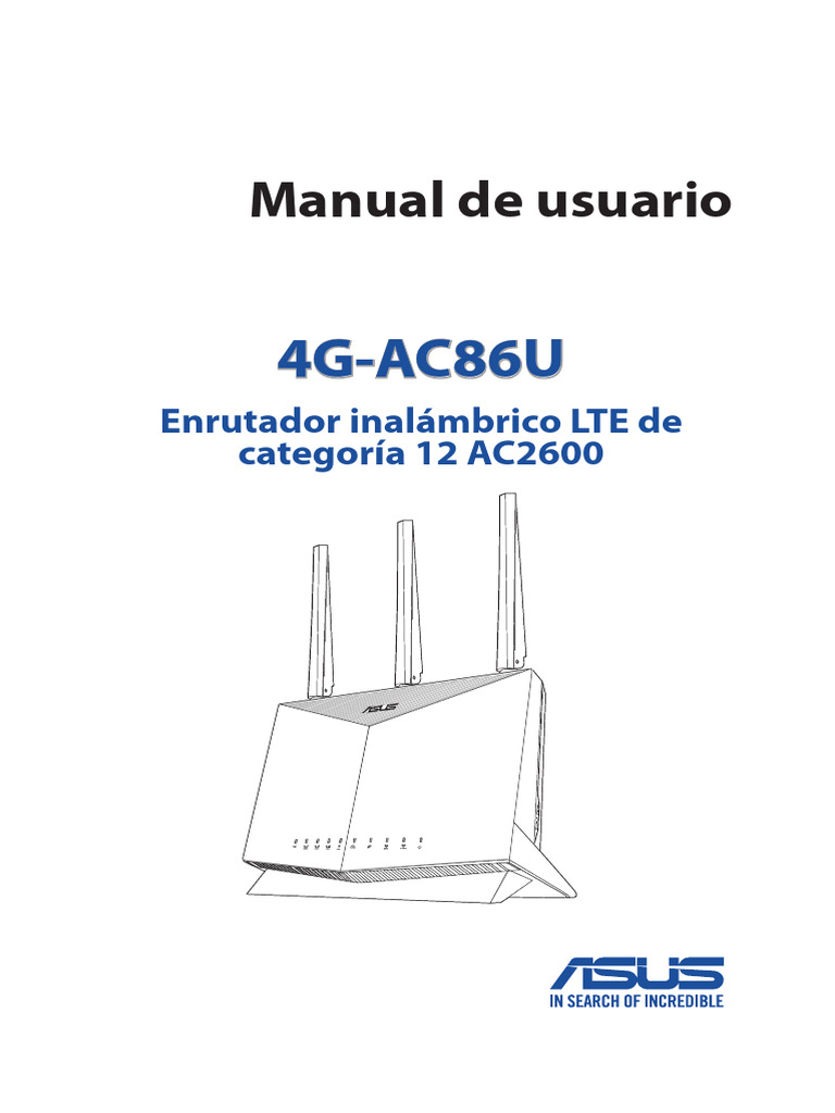 Manual Router 4G-AC86U | PDF | Enrutador (Computación) | USB