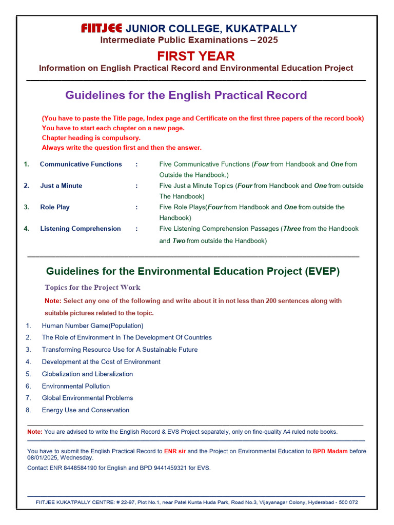 ENGLISH & EVS GUIDELINES | PDF | Environment | Environmental Social Science