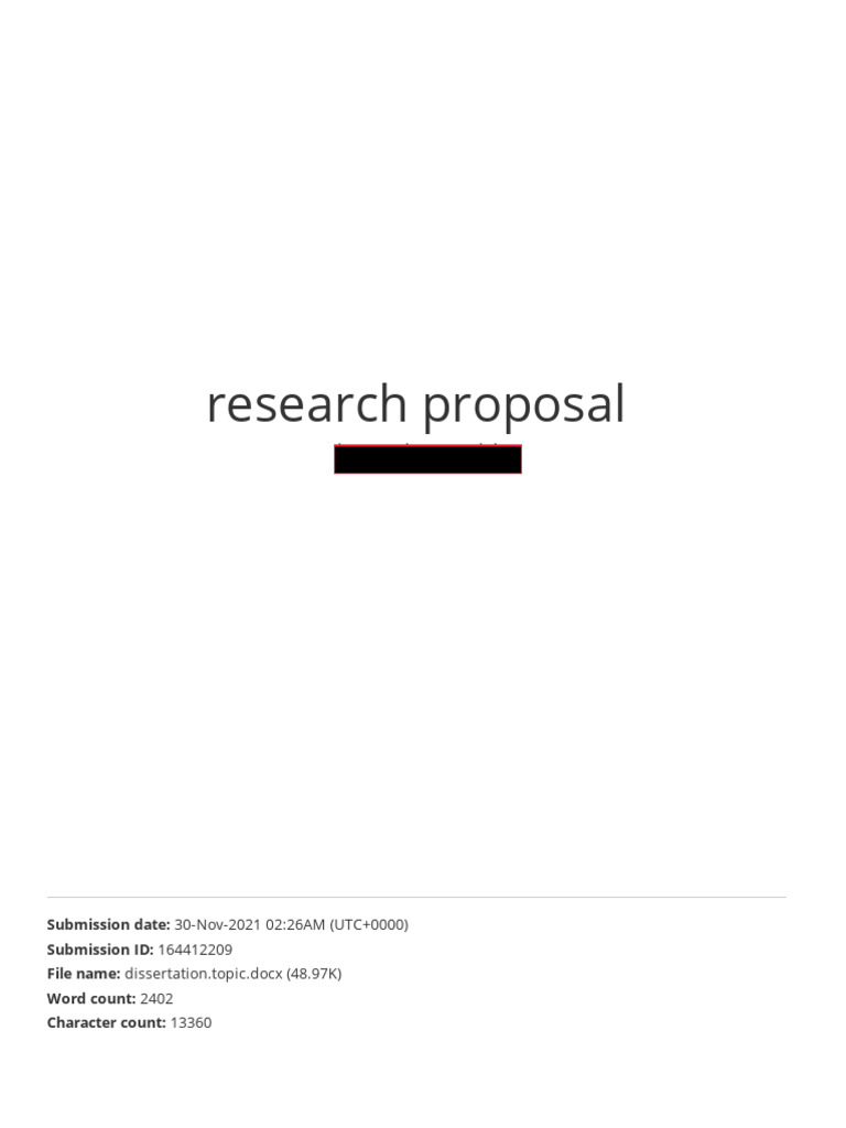Example Research Proposal | PDF | Methodology | Learning