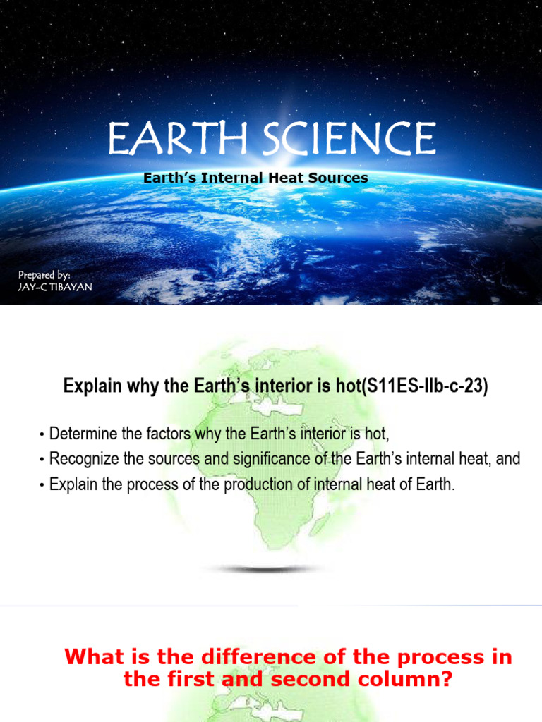 Earth's Internal Heat Sources Explained | PDF | Planetary Core | Convection