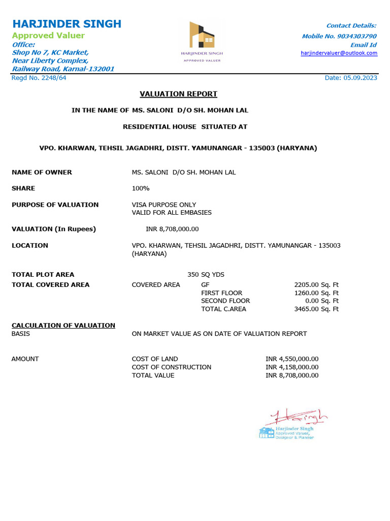 VALUATION REPORT | PDF | Building Engineering | Building Materials