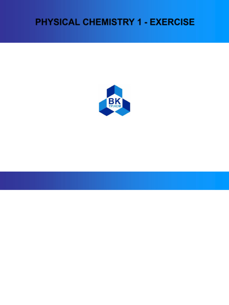 Physical Chemistry 1-Exercise-Chapter 1-2 | PDF | Enthalpy | Gases