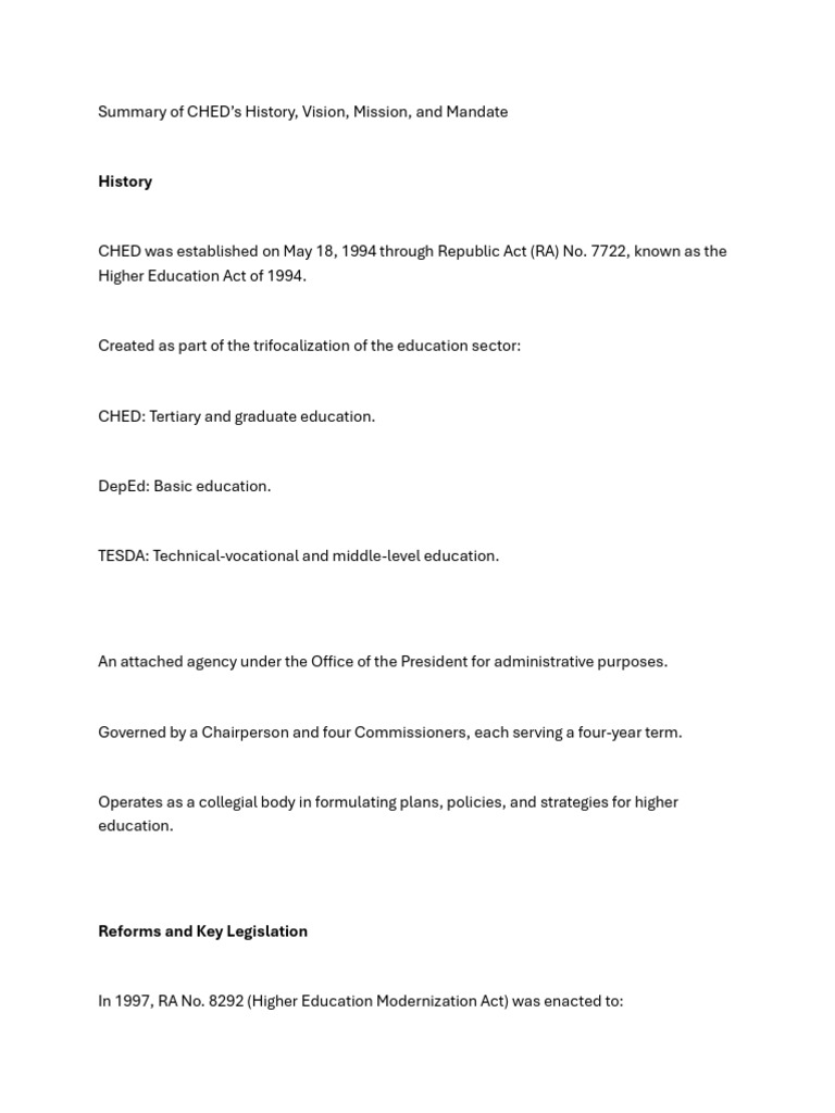 Ched | PDF | Governance | Government