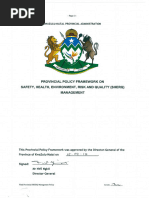 SHERQ Management Policy Overview | PDF | Occupational Safety And Health ...