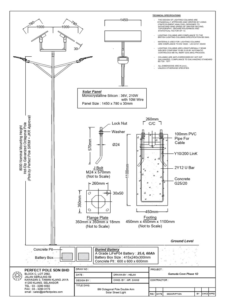 Double Arm Solar Street Light Specs | PDF | Building Engineering ...