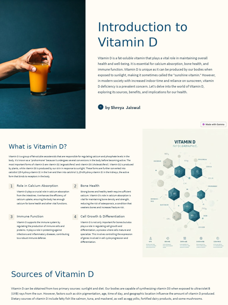 Introduction To Vitamin D | PDF | Vitamin D | Vitamin