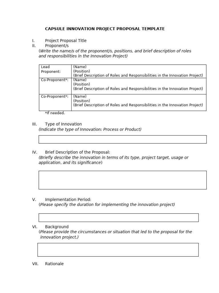 Capsule Innovation Project Proposal | PDF