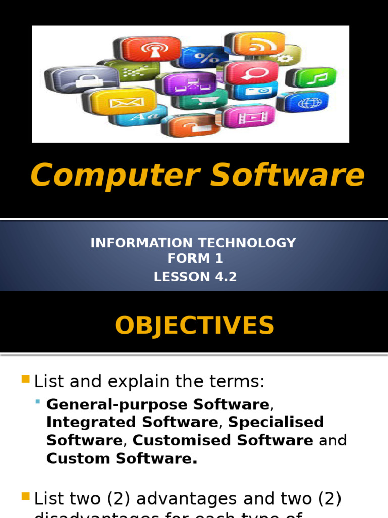 LESSON 4.2 - Computer Software I - Application Software | PDF ...