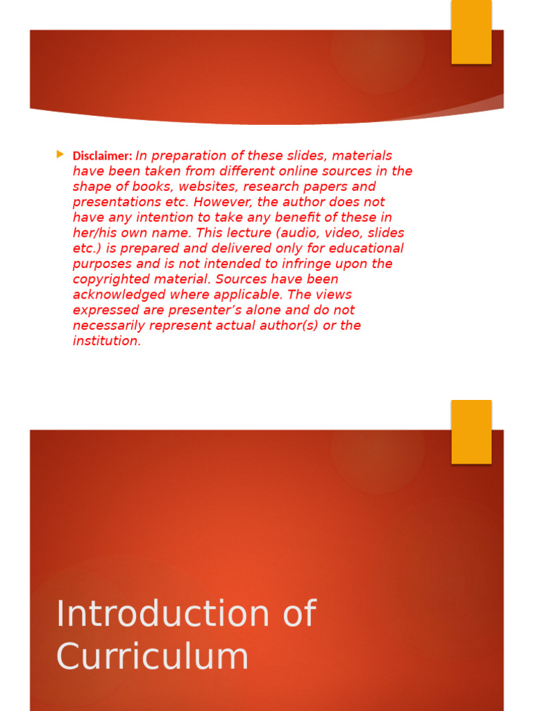 1 Introduction & Basic Concept of Curriculum | PDF | Curriculum | Teachers
