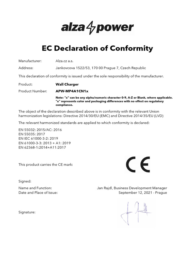 APW MP4A1CN1x DoC 12 09 21 | PDF