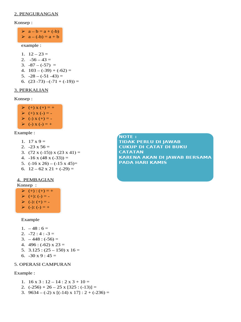 Catatan Matematika | PDF