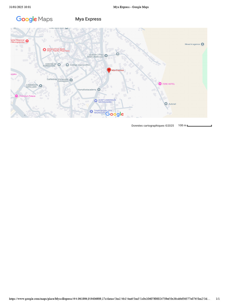 Mya Express - Google Maps | PDF