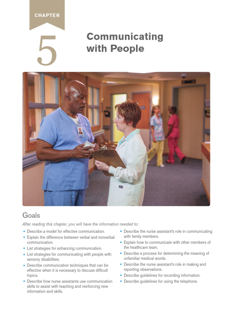 Nurse Assistant Training Textbook-72-85 | PDF | Nonverbal Communication ...